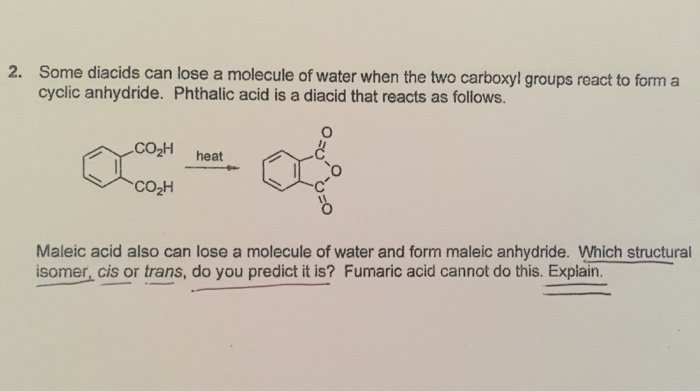 Solved Some diacids can lose a molecule of water when the | Chegg.com