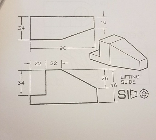 Solved Draw the missing top, front, and right-side views | Chegg.com