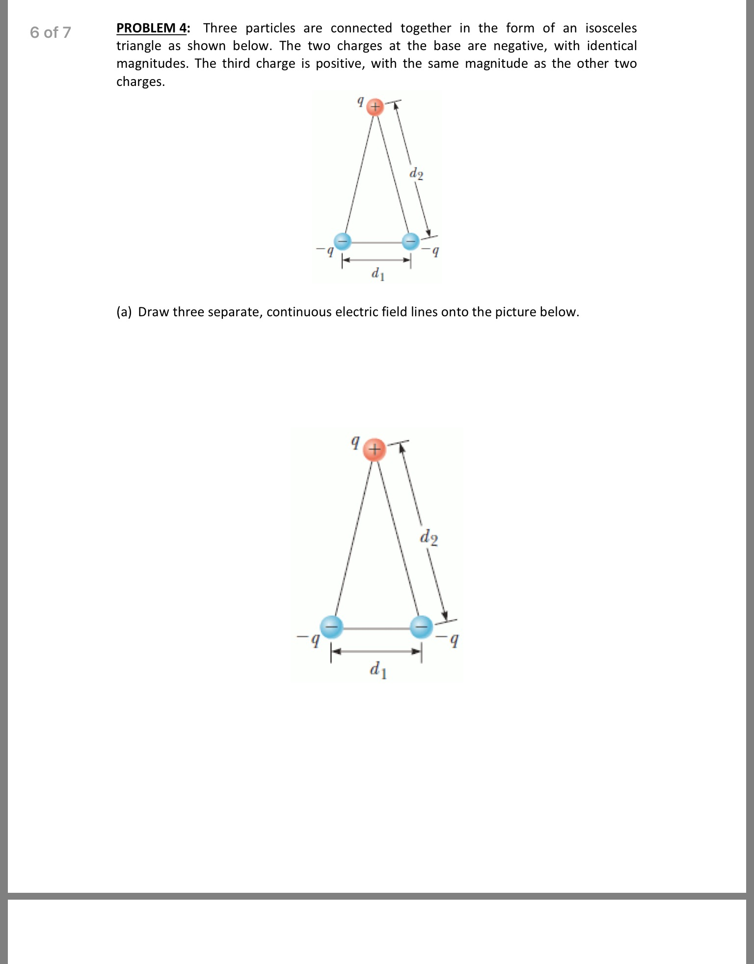 Solved Three particles are connected together in the form of | Chegg.com