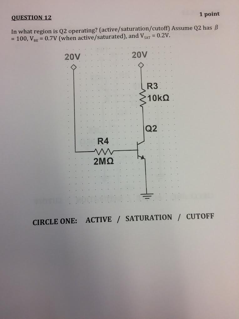 Solved In what region is Q2 operating? | Chegg.com