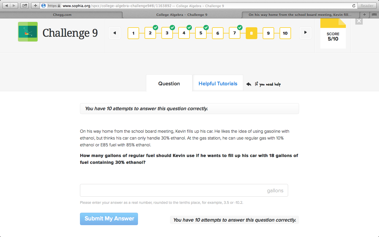 Solved https www.sophia.org Algebra Challenge 9 Chegg.com | Chegg.com