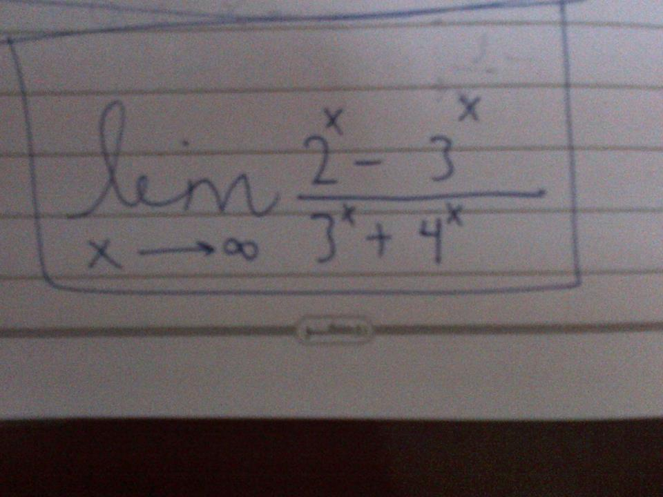 Solved lim x infinity 2x-3x/3x + 4x | Chegg.com