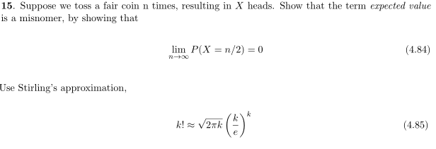 Solved Suppose we toss a fair coin n times, resulting in X | Chegg.com