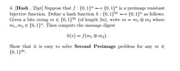Solved Suppose that f: {0, 1}^n rightarrow {0, 1}^n is a | Chegg.com