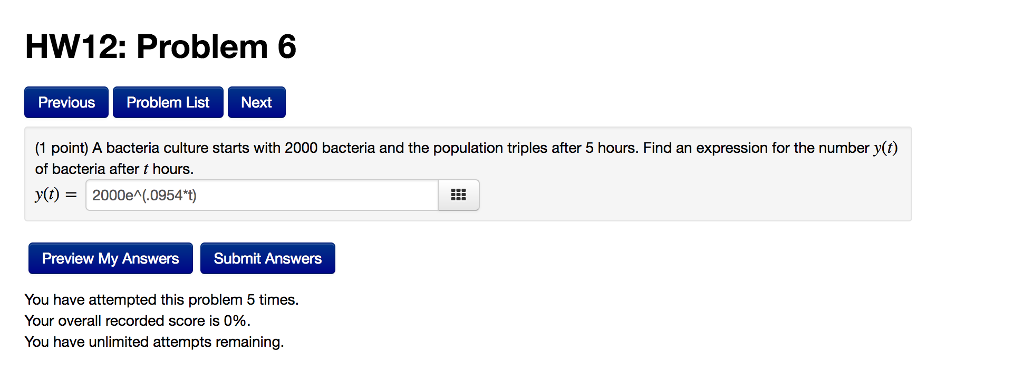Solved HW12: Problem 6 PreviouS Problem List Next (1 point) | Chegg.com