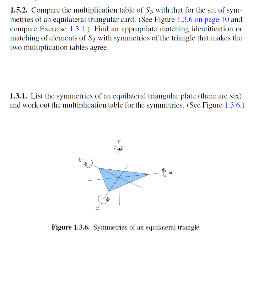 Solved Compare the multiplication table of S_3 with that for | Chegg.com