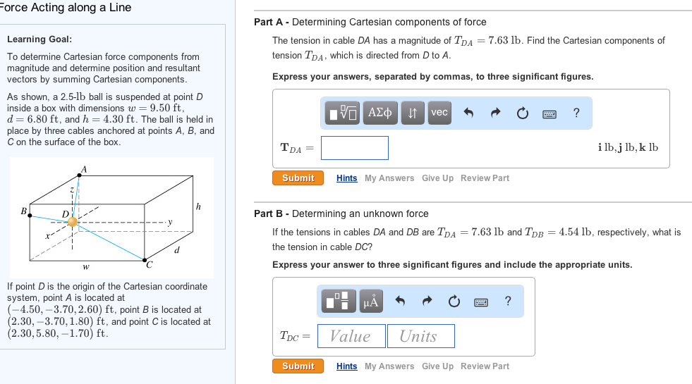 Solved Force Acting along a Line Learning Goal:To determine | Chegg.com