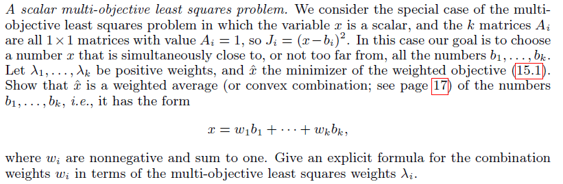 A scalar multi-objective least squares problem. We | Chegg.com