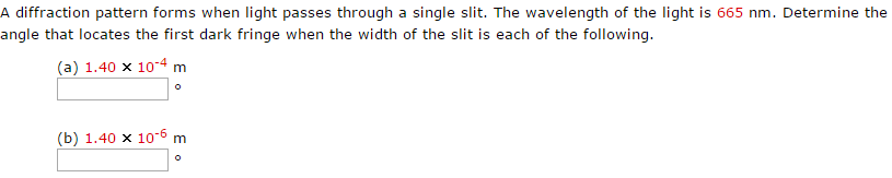 Solved A diffraction pattern forms when light passes through | Chegg.com