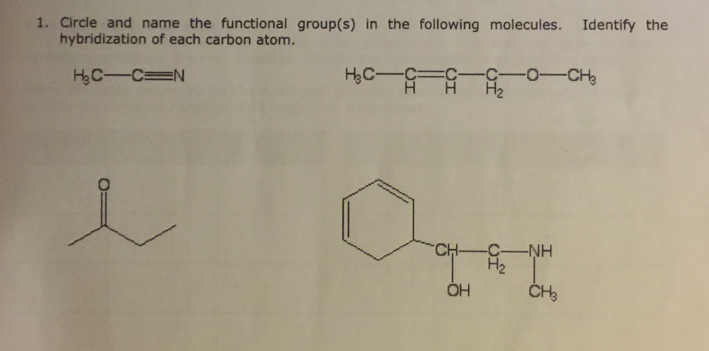 Solved Circle and name the functional group(s) in the | Chegg.com