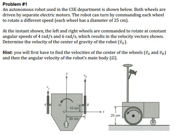 Solved An autonomous robot used in the CSE department is | Chegg.com