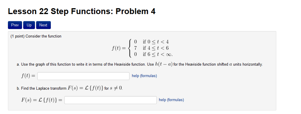 Solved Consider the function f(t) = {0 if 0 | Chegg.com