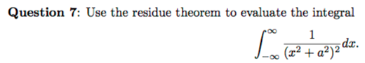 Solved Use the residue theorem to evaluate the integral | Chegg.com