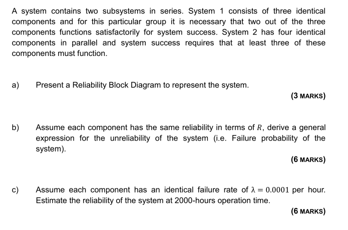 Solved A system contains two subsystems in series. System 1 | Chegg.com