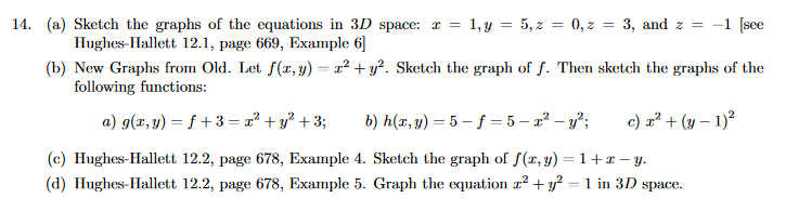 Solved (a) Sketch the graphs of the equations in 3D space: x | Chegg.com