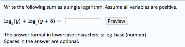 Solved Write the following sum as a single logarithm. Assume | Chegg.com