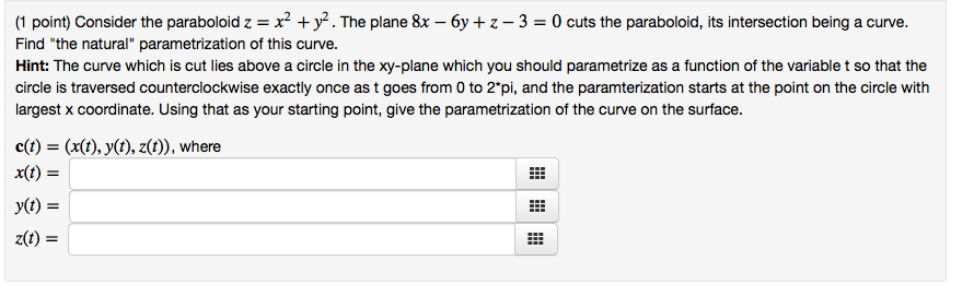 Solved Consider the paraboloid z = x^2 + y^2. The plane | Chegg.com