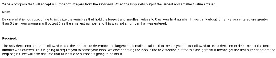 Solved Write a program that will accept n number of integers | Chegg.com