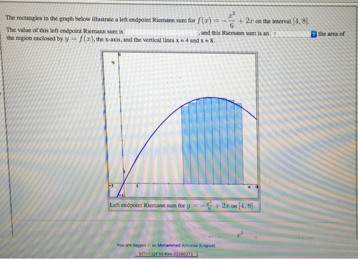 Solved The rectangles in the graph below ilustrate a left | Chegg.com