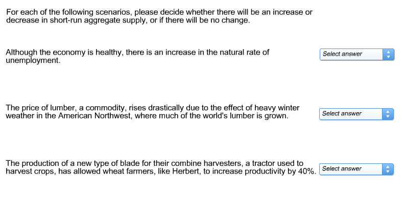 Solved For each of the following scenarios, please decide | Chegg.com