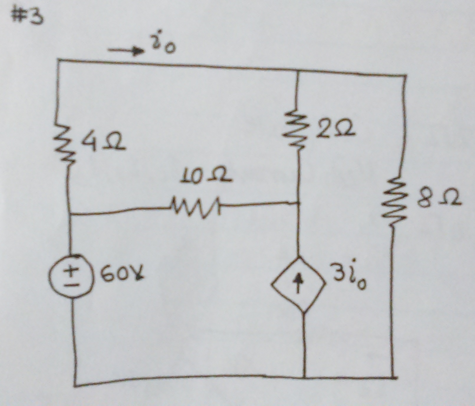 Solved Find io using Mesh Analysis. | Chegg.com Solved Find io using Mesh Analysis. | Chegg.com