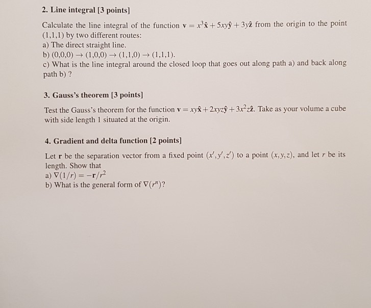 Solved Line integral Calculate the line integral of the | Chegg.com