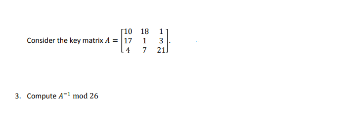 Solved the key man A-I), 10 18 1 1 4 7 2:1 18-211 Consider | Chegg.com