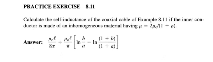 Solved Calculate the self-inductance of the coaxial cable of | Chegg.com