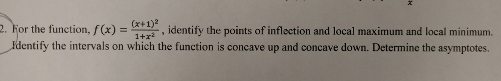 Solved: For The Function Find Points Of Inflection And Loc... | Chegg.com