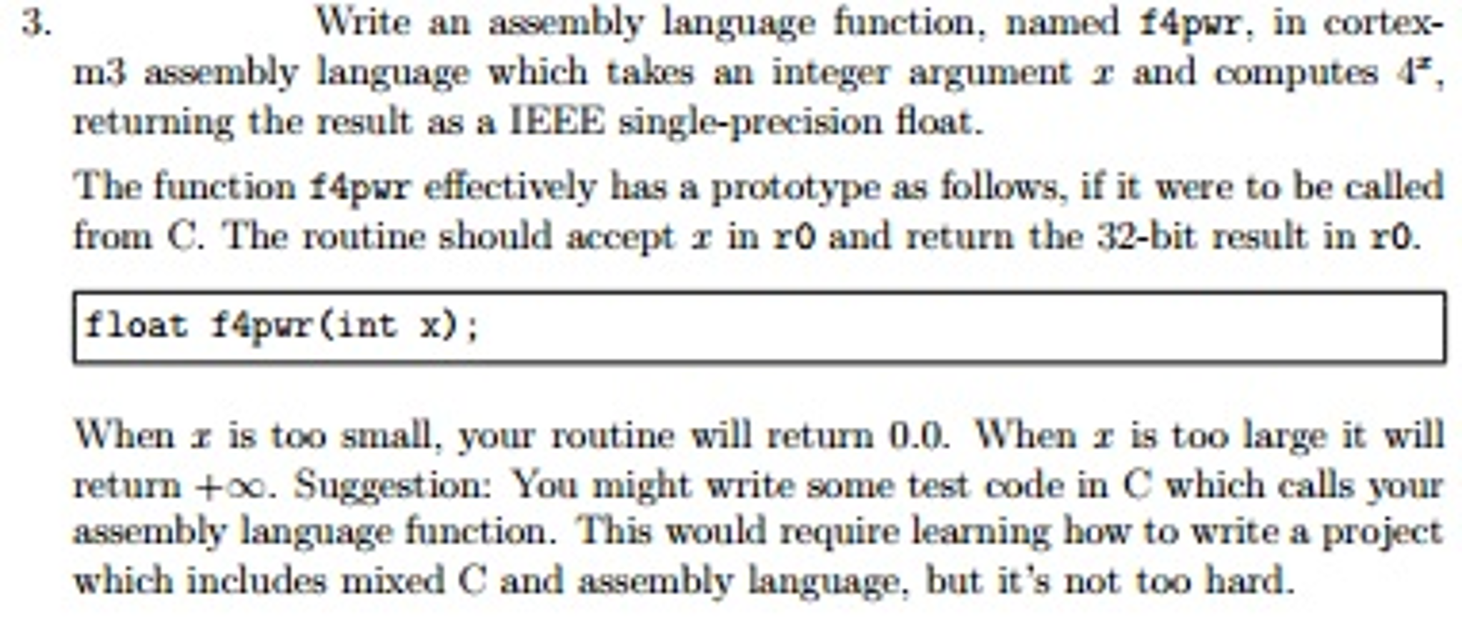 Solved Write an assembly language function, named f4pwr, in | Chegg.com Solved Write an assembly language function, named f4pwr, in | Chegg.com