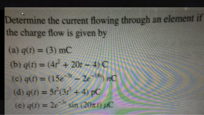 Solved Determine the current flowing through an element it | Chegg.com