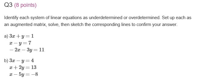 Solved Identify each system of linear equations as | Chegg.com