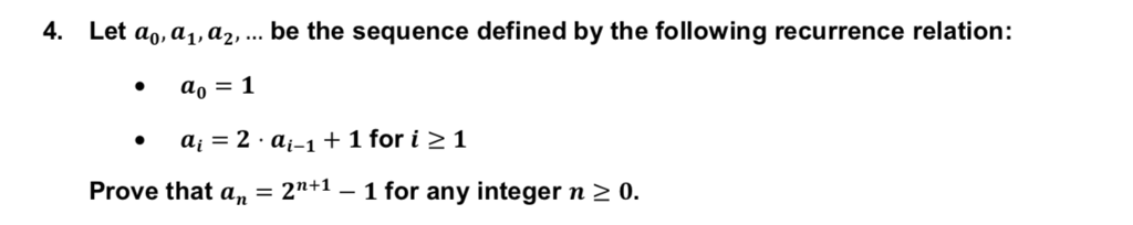 Solved 4. Let ao, a\, a2, be the sequence defined by the | Chegg.com