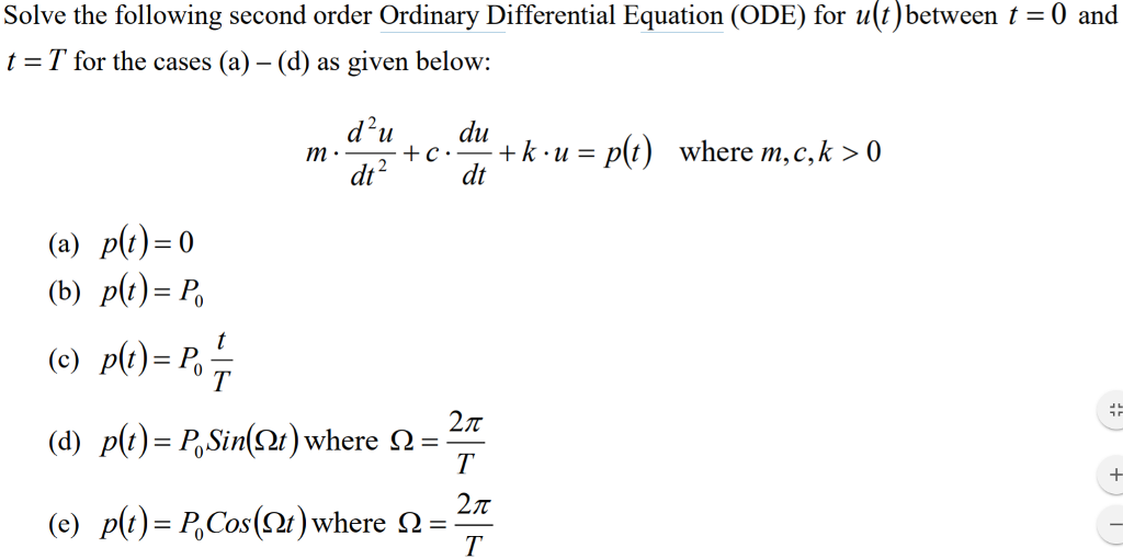 Solved Solve the following second order Ordinary | Chegg.com