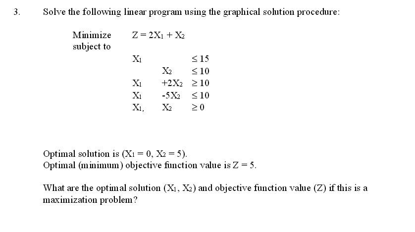 Solved Solve the following linear program using the | Chegg.com