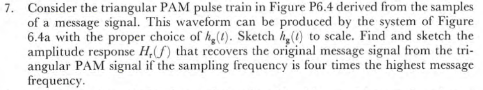 7. Consider the triangular PAM pulse train in Figure | Chegg.com