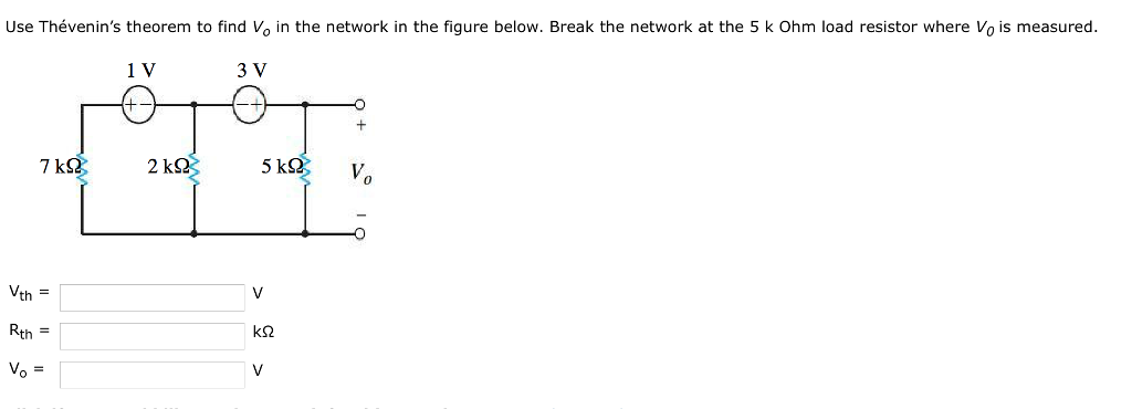 Solved Use Thévenin’s theorem to find Vo in the network in | Chegg.com