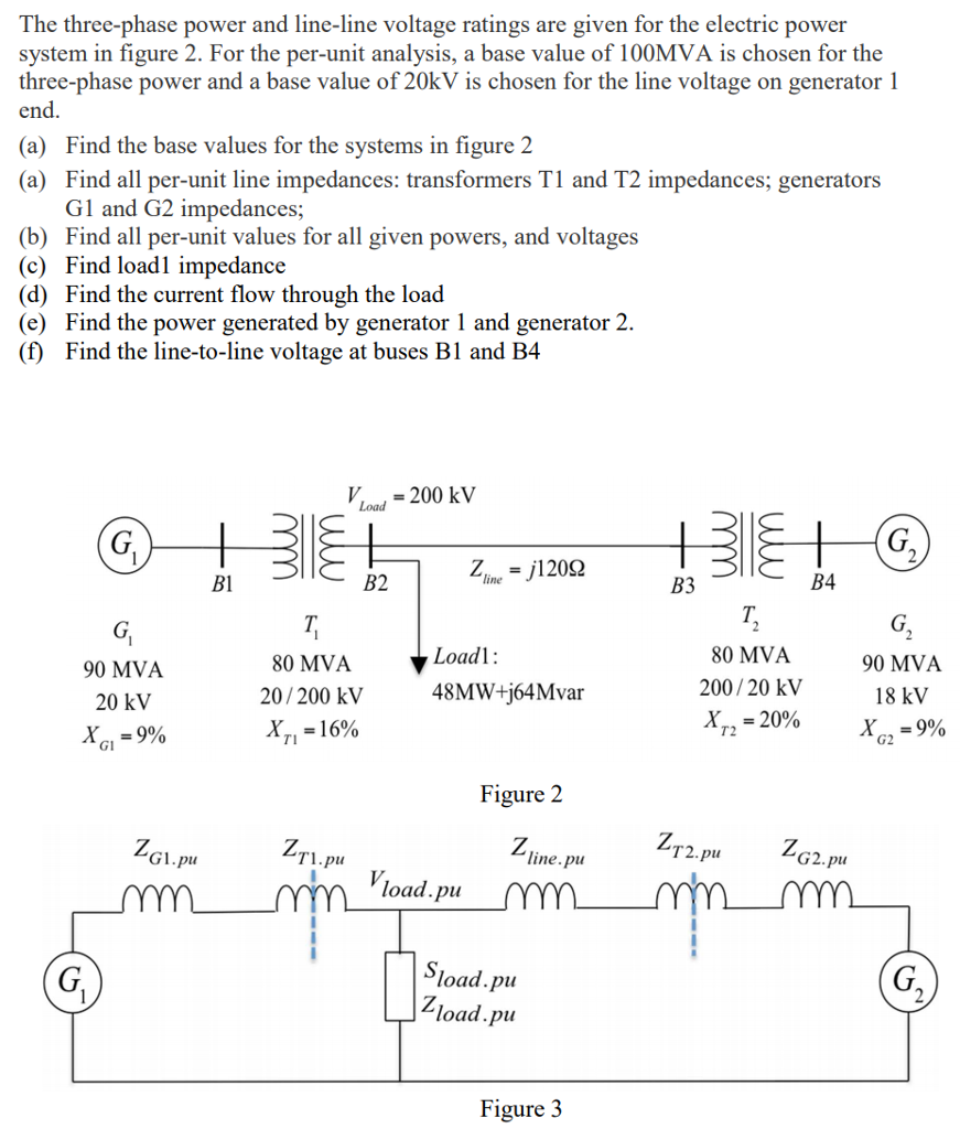Solved The three-phase power and line-line voltage ratings | Chegg.com