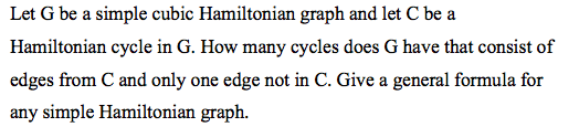Let G be a simple cubic Hamiltonian graph and let C | Chegg.com