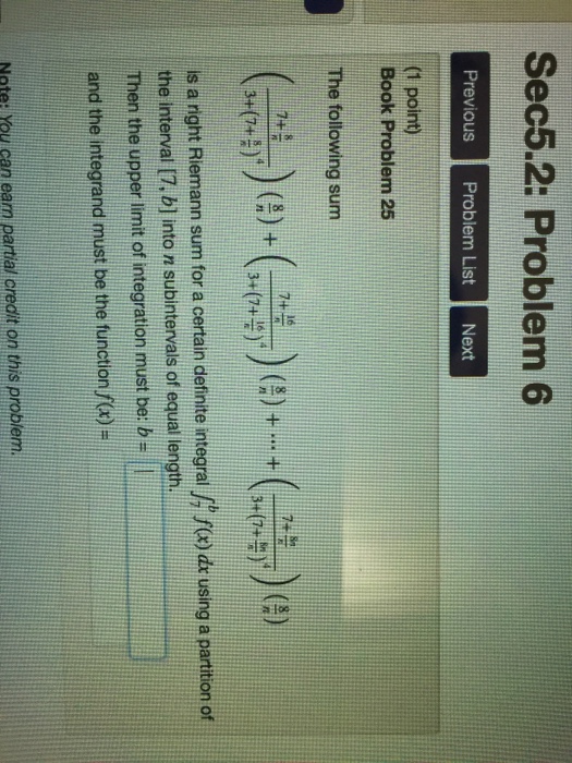 Solved Sec5 2: Problem 3 Previous Problem List Next Book | Chegg.com