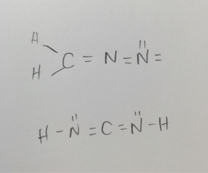 Solved Why is CH2N2 drawn like the top structure even though | Chegg.com