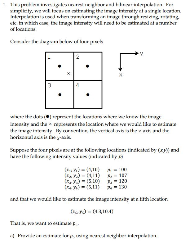 Solved 1. This problem investigates nearest neighbor and | Chegg.com