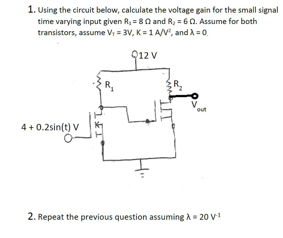 Solved 1. Using the circuit below, calculate the voltage | Chegg.com