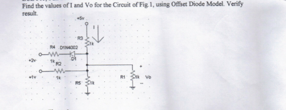 Solved Find the values of I and Vo for the Circuit of Fig. | Chegg.com
