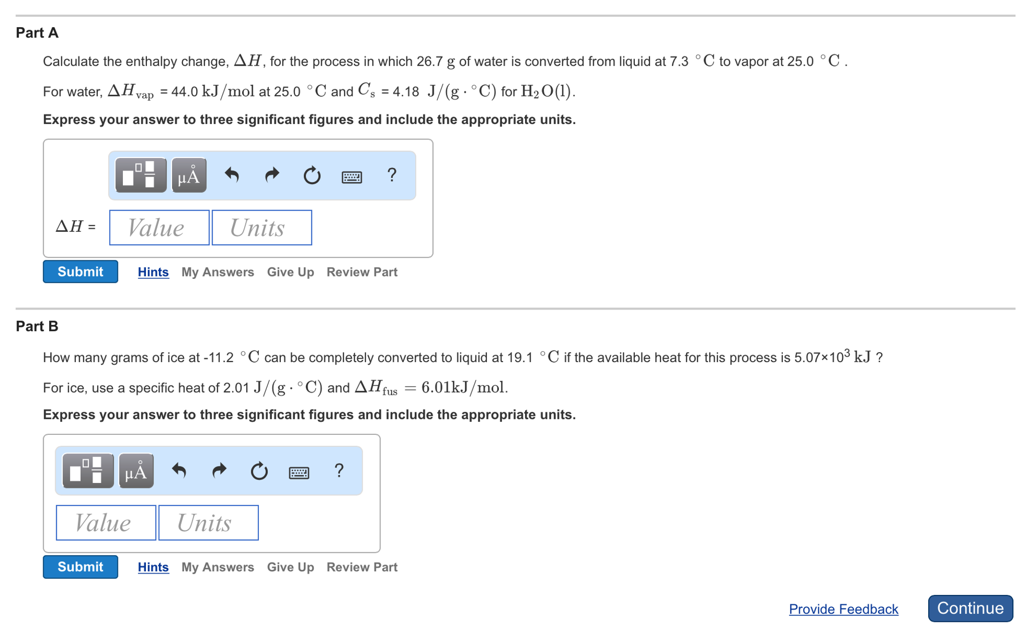 Solved Calculate the enthalpy change, Delta H, for the | Chegg.com