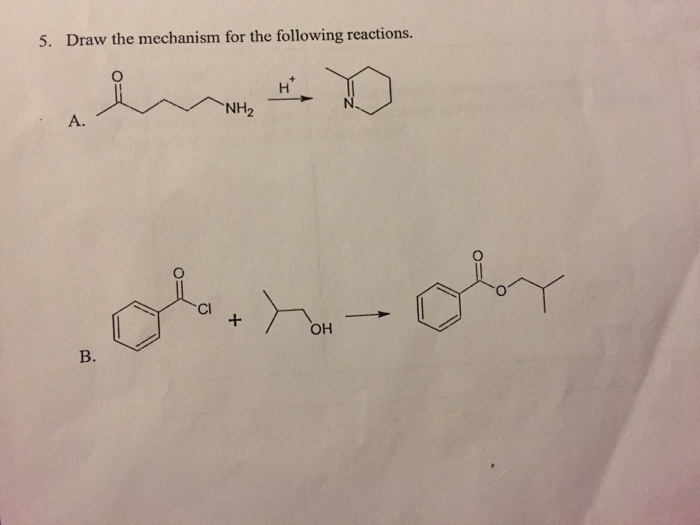Solved Draw the mechanism for the following reactions. | Chegg.com