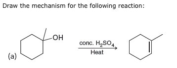 Solved Draw the mechanism for the following reaction: OH | Chegg.com