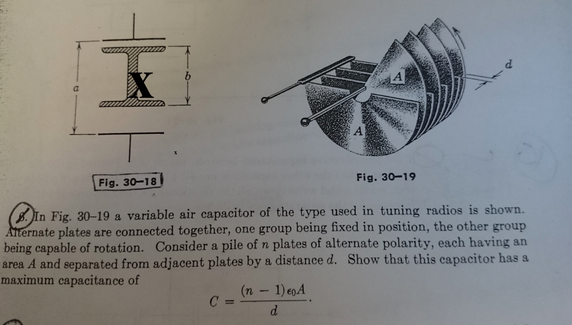 Solved In Fig. 30 -19 a variable air capacitor of the type | Chegg.com