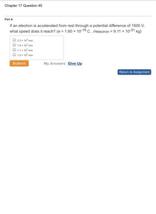 Solved If An Electron Is Accelerated From Rest Through A