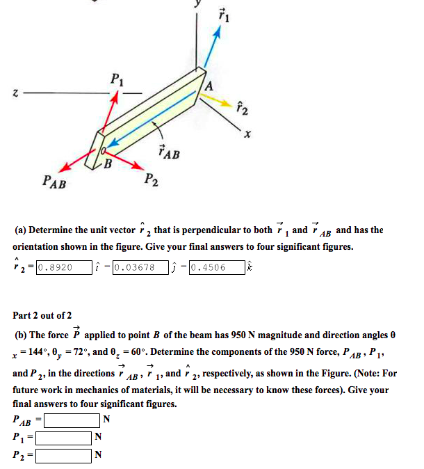 Determine the unit vector r_2 that is perpendicular | Chegg.com